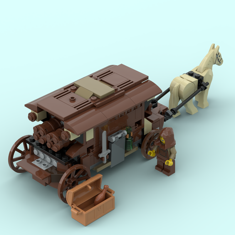 LEGO MOC Travelling Merchant Wagon by Greystalk | Rebrickable - Build ...