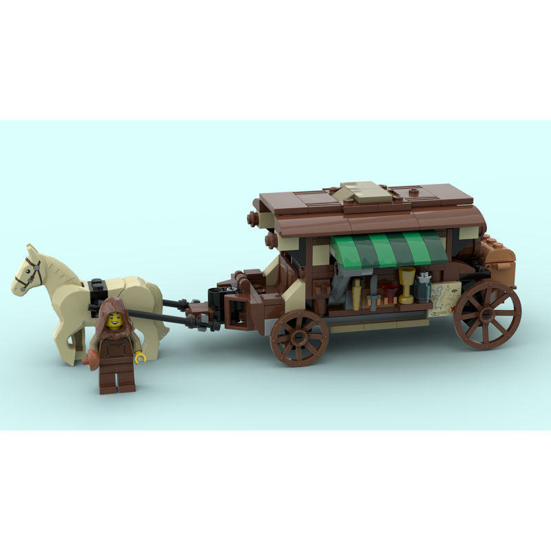 LEGO MOC Travelling Merchant Wagon by Greystalk | Rebrickable - Build ...