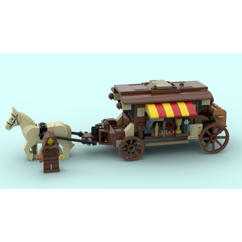 LEGO MOC Travelling Merchant Wagon by Greystalk | Rebrickable - Build ...