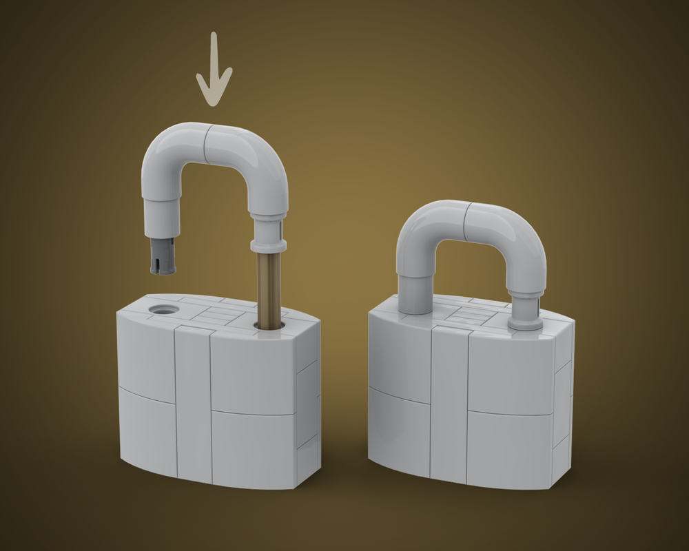 LEGO MOC Working Padlock by Balage64 | Rebrickable - Build with LEGO
