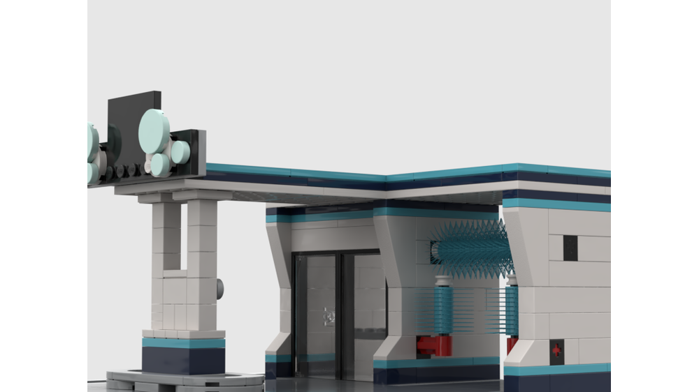 Lego Moc Gas Station By Zealotlego Rebrickable Build With Lego
