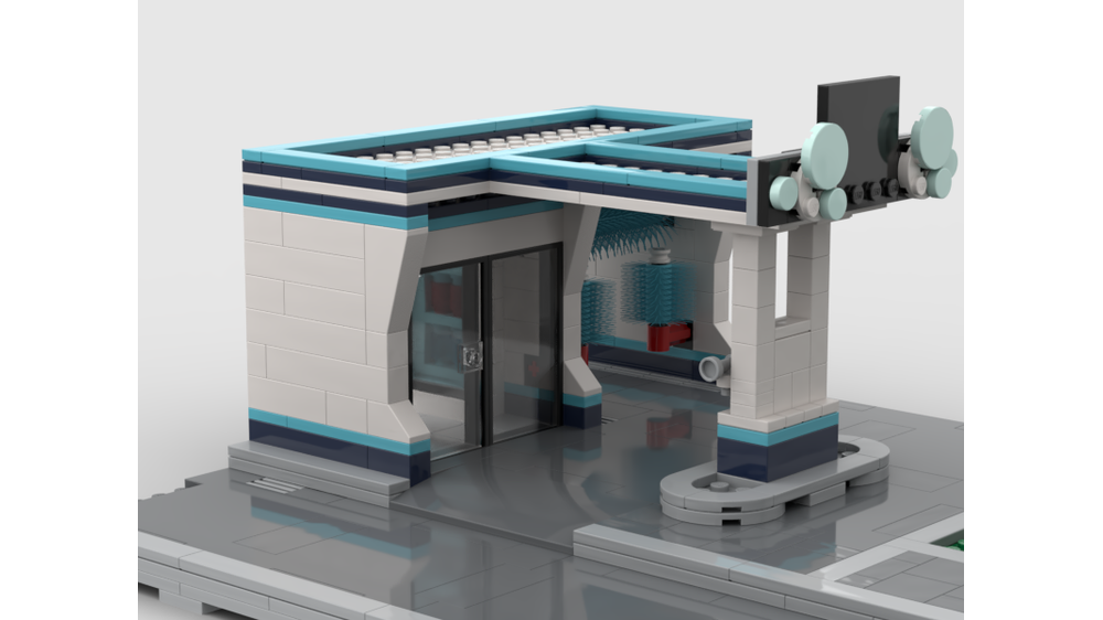 Lego Moc Gas Station By Zealotlego Rebrickable Build With Lego
