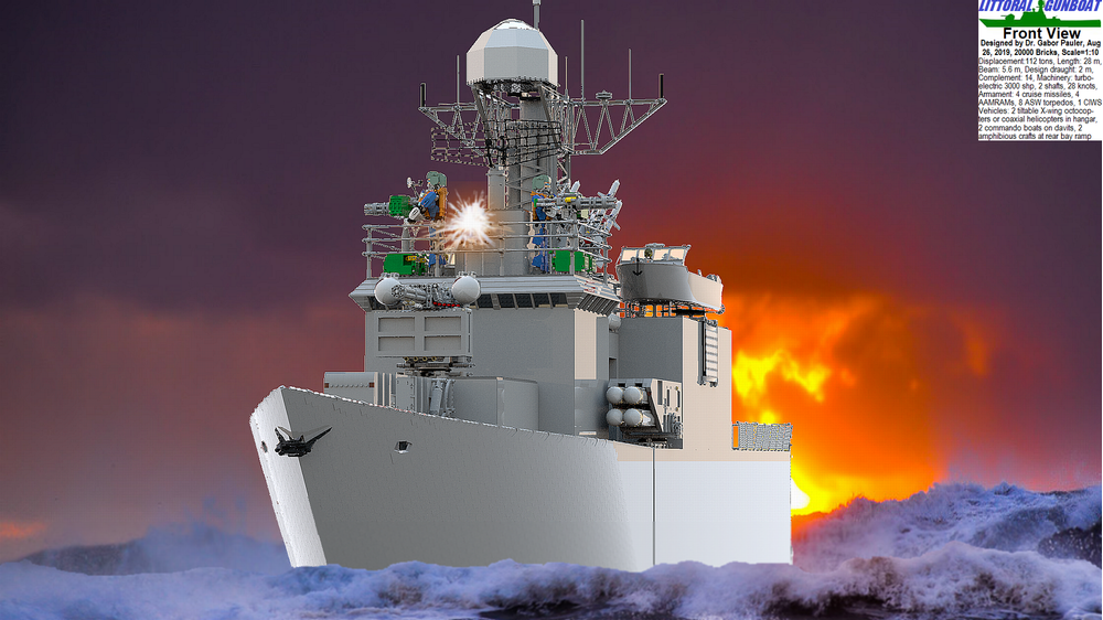 Lego Moc Large Scale Littoral Gunboat By Gjpauler Rebrickable Build