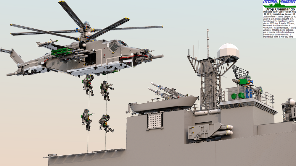 LEGO MOC Large Scale Littoral Gunboat by gjpauler | Rebrickable - Build ...