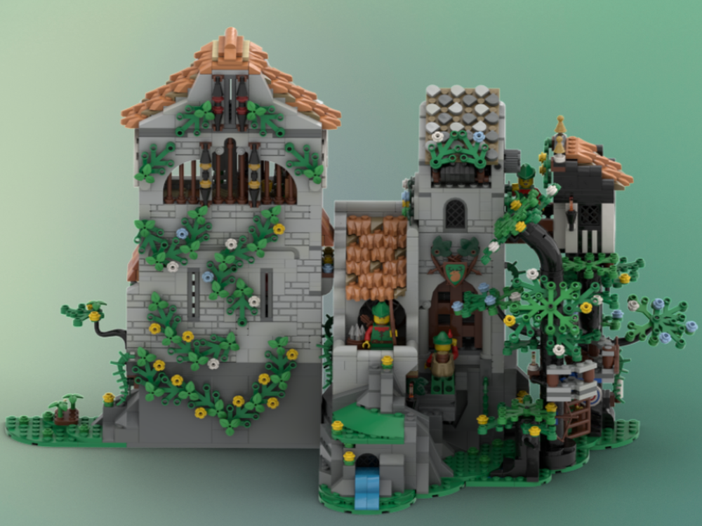 Lego Moc Forest Castle By Parkpolice Rebrickable Build With Lego