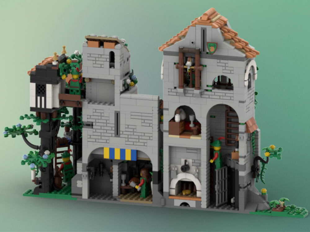 Lego Moc Forest Castle By Parkpolice Rebrickable Build With Lego