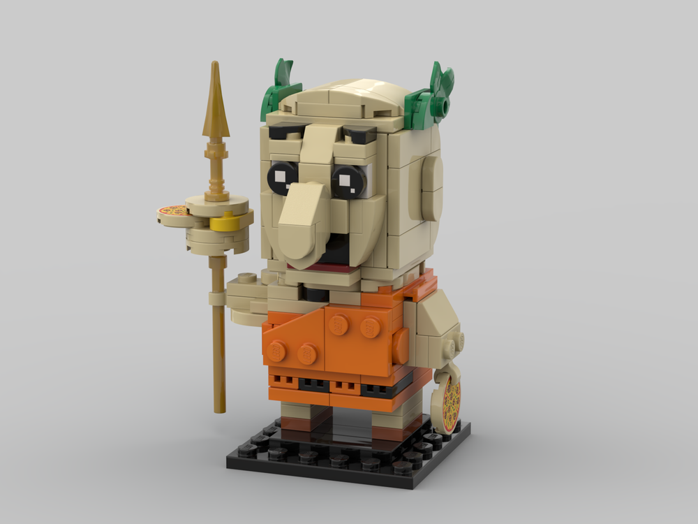 LEGO MOC Little Caesars mascot Brickheadz by Penguins and plastic ...
