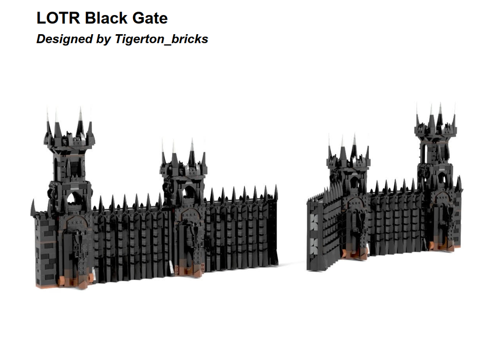LEGO MOC-189194 LOTR Black Gate by Tigerton_bricks | Rebrickable ...
