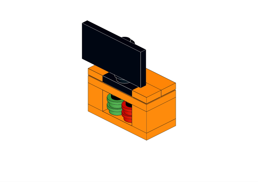 LEGO MOC MINIFIGURE TV ON A TABLE by Geewcmx | Rebrickable - Build with ...