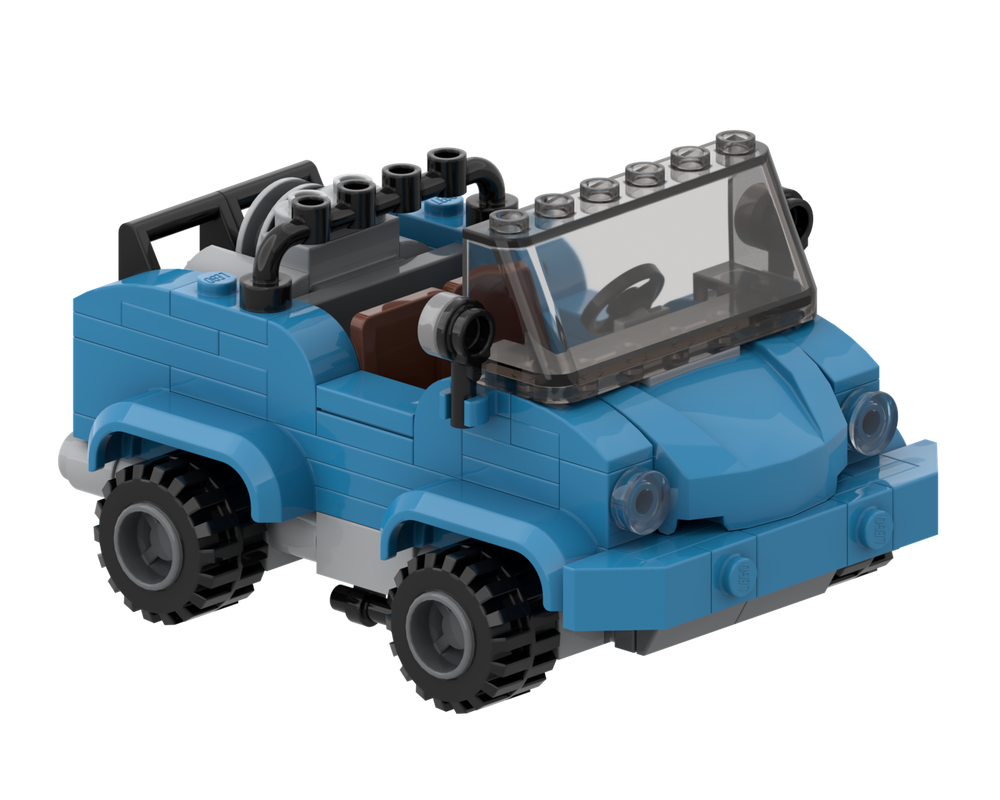 LEGO MOC Dusty Azure Car by Valnadiel | Rebrickable - Build with LEGO