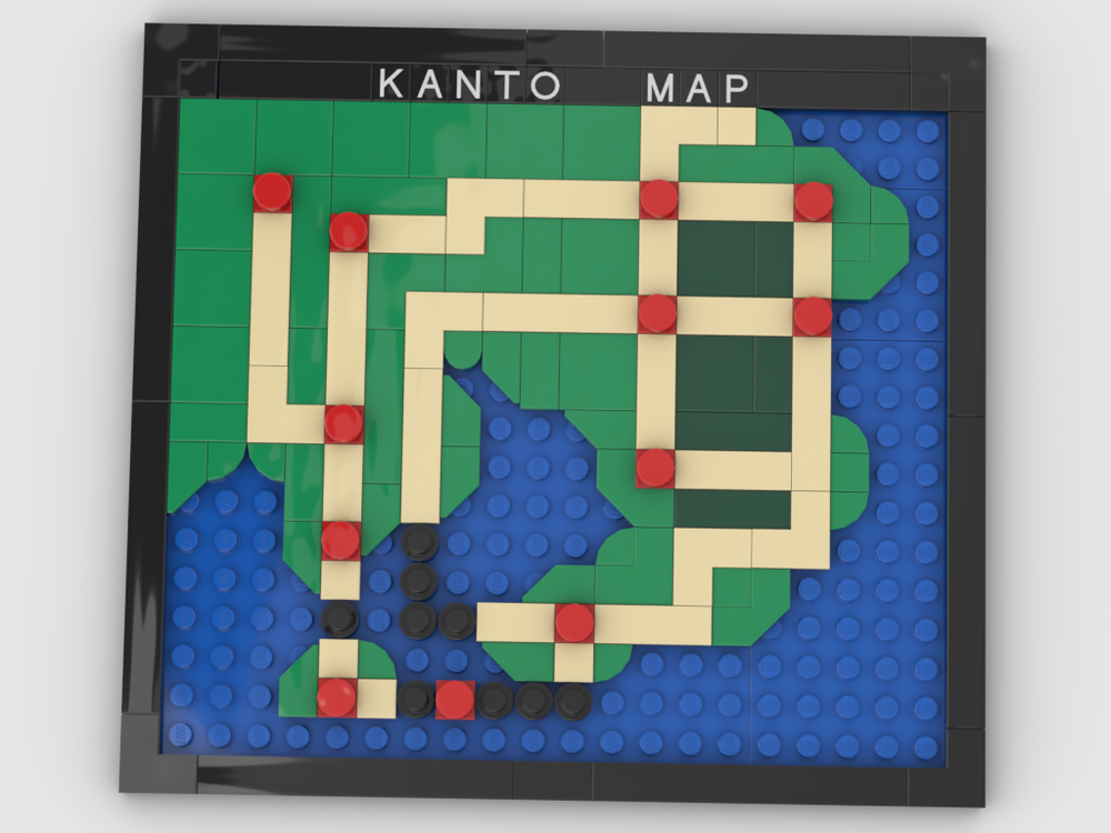 LEGO MOC Pokemon Kanto Map - GBC style by pokemondev | Rebrickable ...