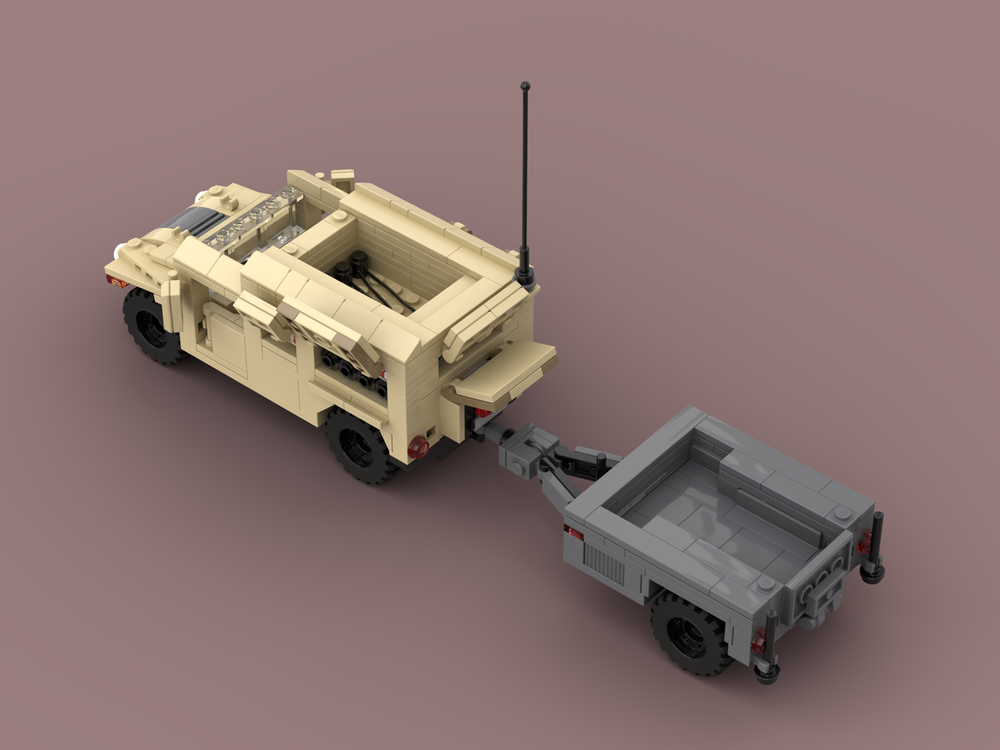 Lego Moc Cppi Humvee And Trailer Us Army Mobile Command Post And