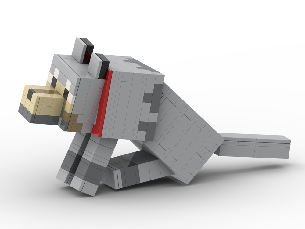 Lego Moc Minecraft Wolf By Gummybricks Rebrickable Build With Lego