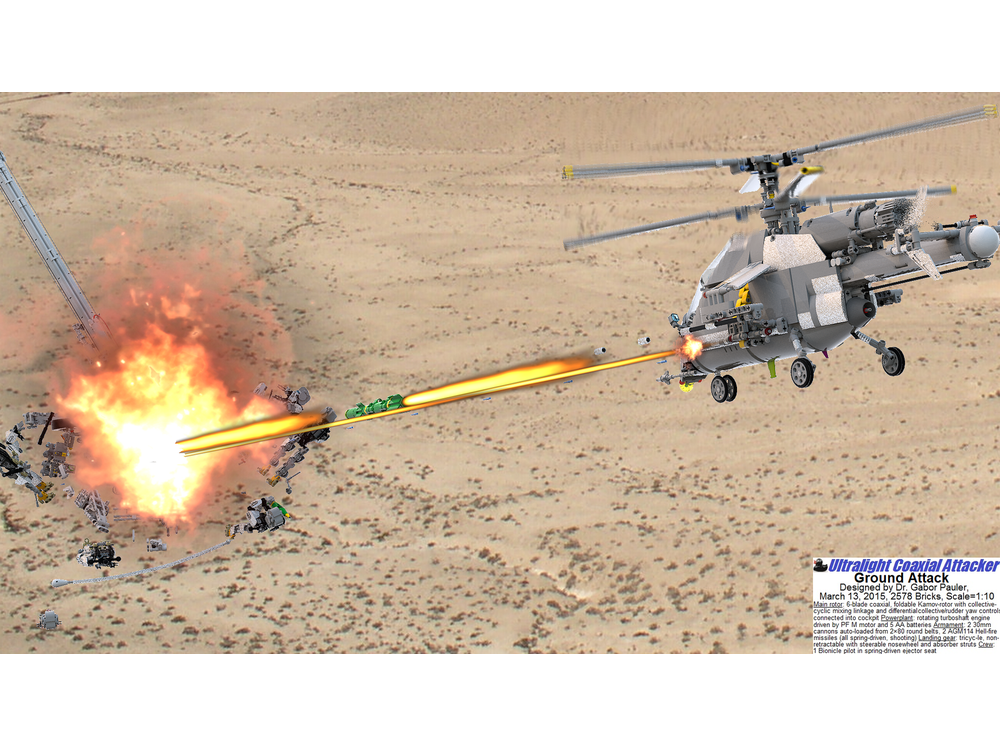 Lego Moc Ultralight Coaxial Attacker Helicopter By Gjpauler