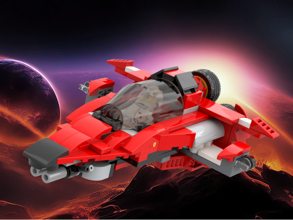 LEGO MOC 76906 Ferrari Starfighter by R4D3K | Rebrickable - Build with LEGO