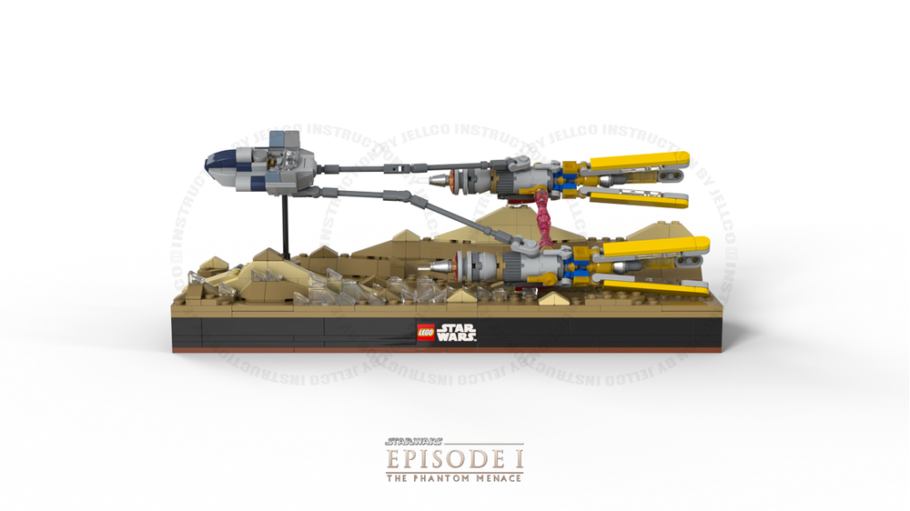 LEGO MOC Episode I Micro Diorama : Pod Racing by jellco | Rebrickable ...