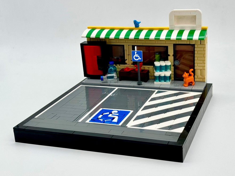 LEGO MOC Handicap Parking Spot Diorama by IBrickedItUp | Rebrickable ...