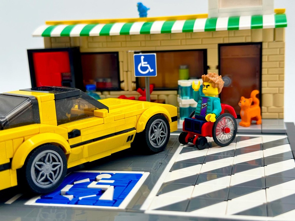 LEGO MOC Handicap Parking Spot Diorama by IBrickedItUp | Rebrickable ...