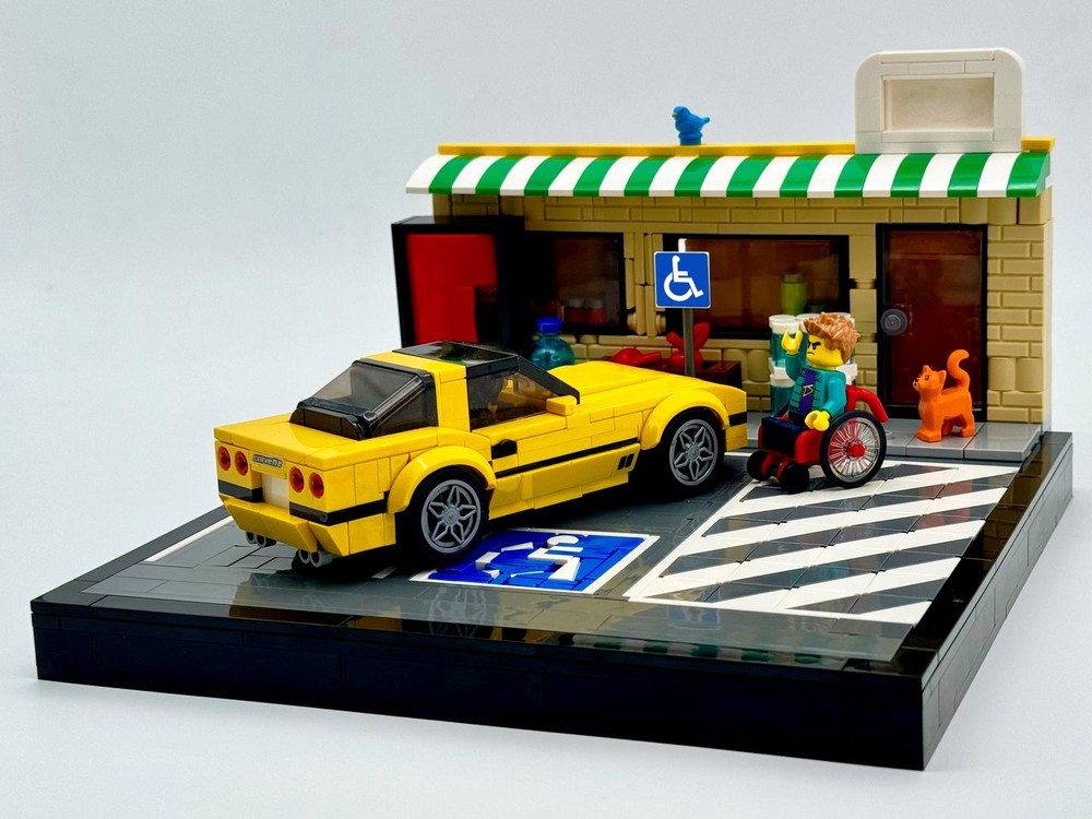 LEGO MOC Handicap Parking Spot Diorama by IBrickedItUp | Rebrickable ...