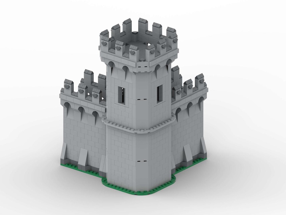 Lego Moc Modular Castle Corner Tower By Brickcastlefan Rebrickable