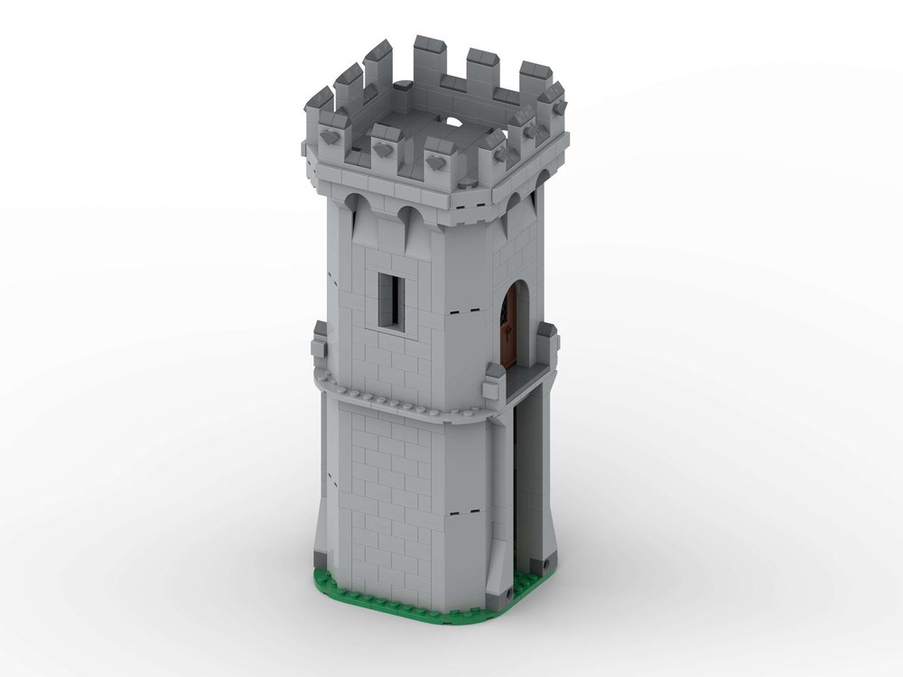 LEGO MOC Modular Castle Straight Tower by BrickCastleFan | Rebrickable ...
