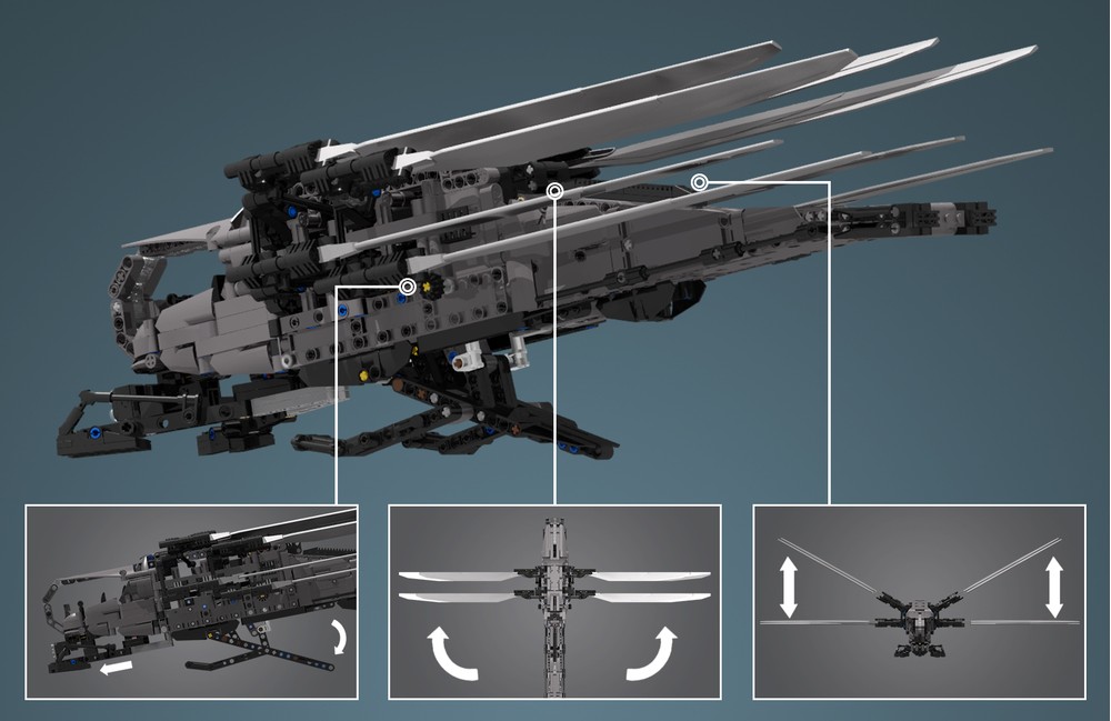 LEGO MOC Technic 10327 - Dune Atreides Royal Ornithopter by nguyengiangoc | Rebrickable - Build ...