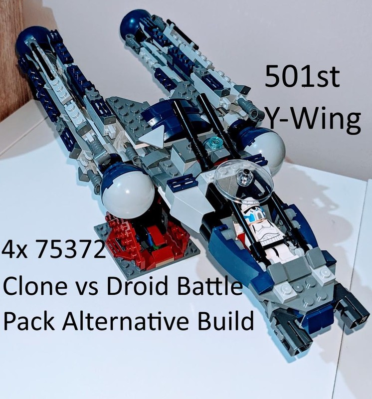 LEGO MOC 4x 75372 - 501st Y-Wing alternate build. by clydedt ...