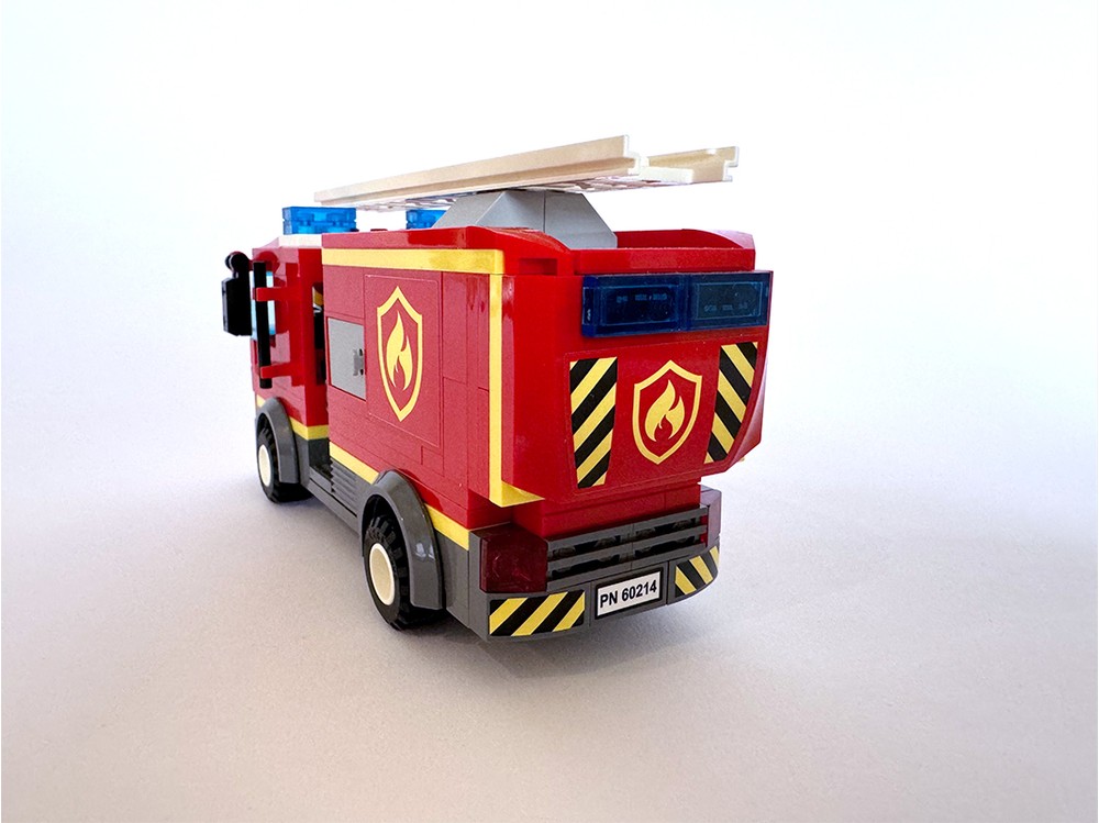 Lego Moc Fire Truck 60214 Mod By Hdbrix Rebrickable Build With Lego