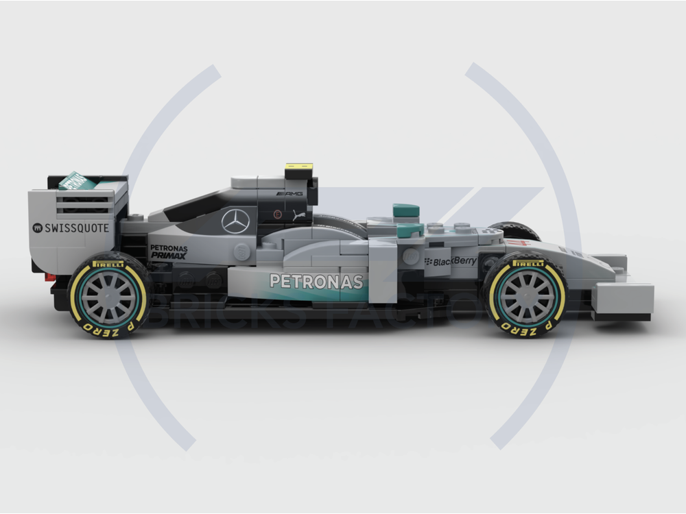 Lego Moc F1 Mercedes W05 By Pit Lane Bricks Factory Rebrickable