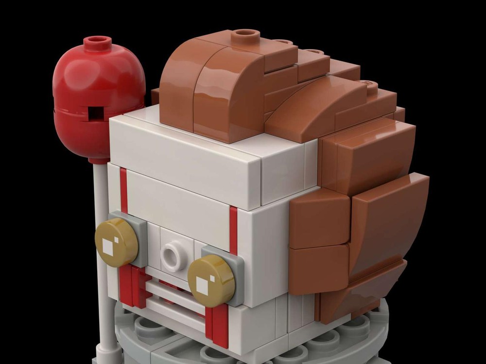 Lego Moc Brickheadz Pennywise By Skmoc Rebrickable Build With Lego
