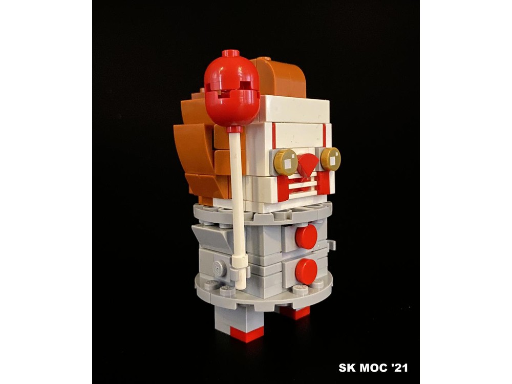 Lego Moc Brickheadz Pennywise By Skmoc Rebrickable Build With Lego