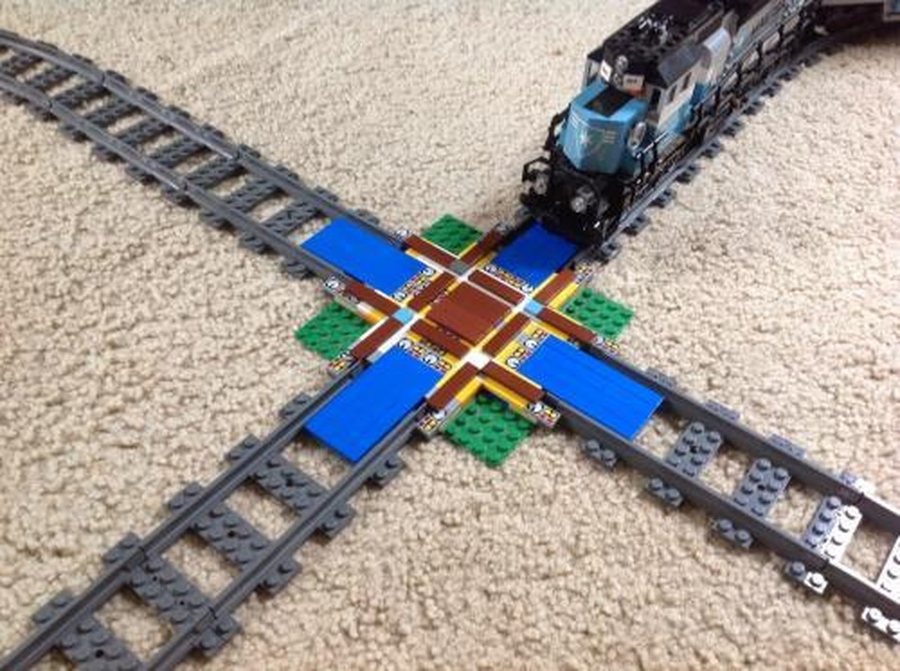 LEGO MOC Lego Train Cross by deafpilotboy | Rebrickable - Build with LEGO