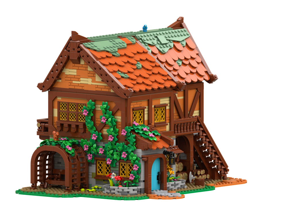 Lego Moc Medieval Joiners Workshop By Leewan Rebrickable Build