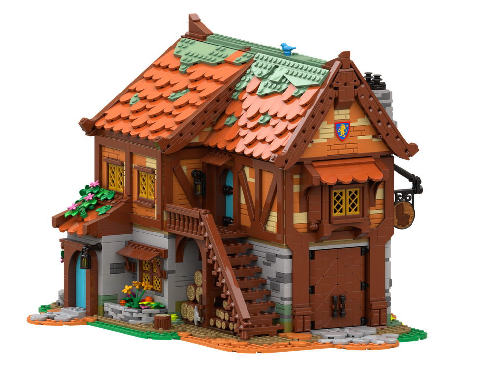 Lego Moc Medieval Joiners Workshop By Leewan Rebrickable Build