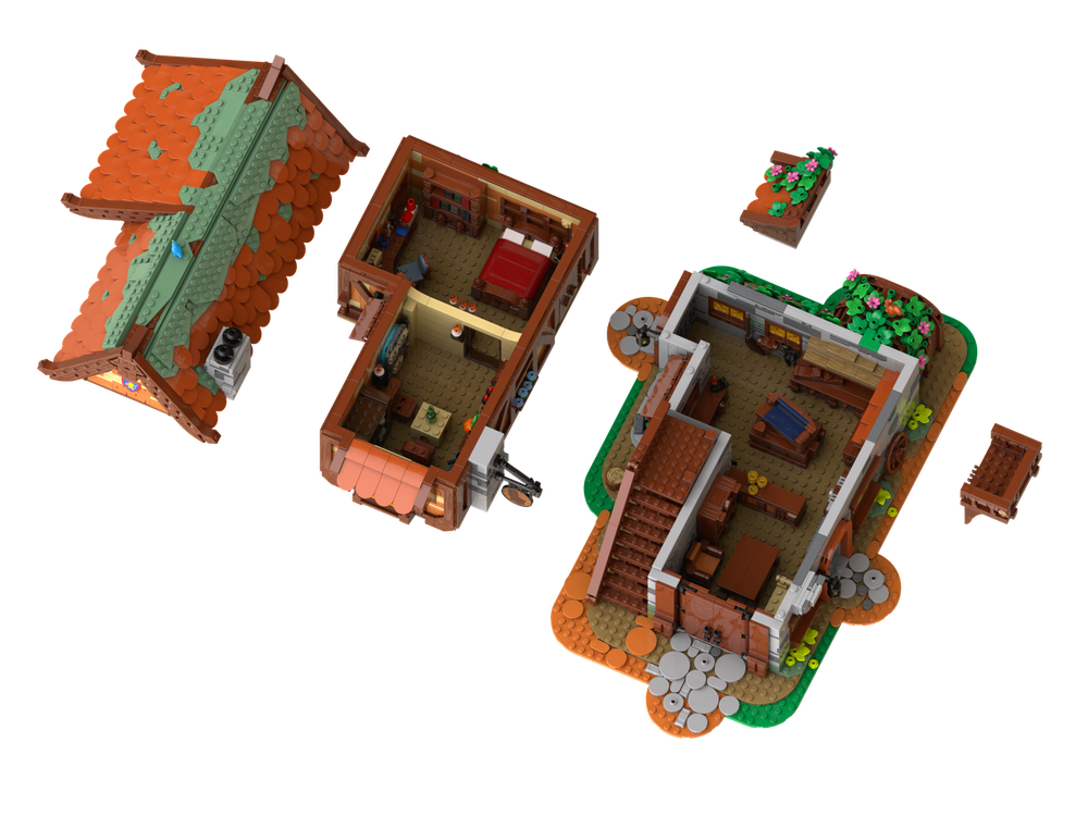 Lego Moc Medieval Joiners Workshop By Leewan Rebrickable Build