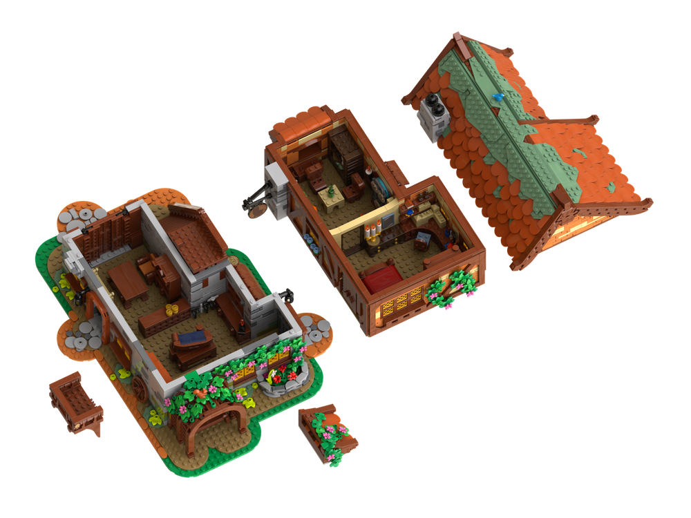 Lego Moc Medieval Joiners Workshop By Leewan Rebrickable Build