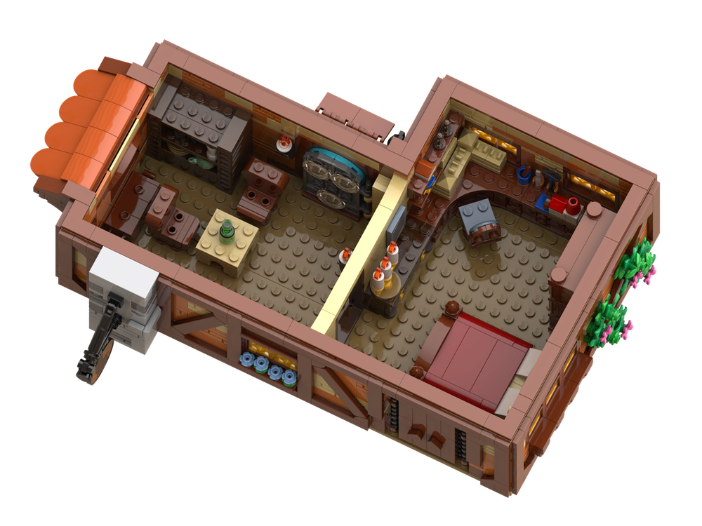 Lego Moc Medieval Joiners Workshop By Leewan Rebrickable Build