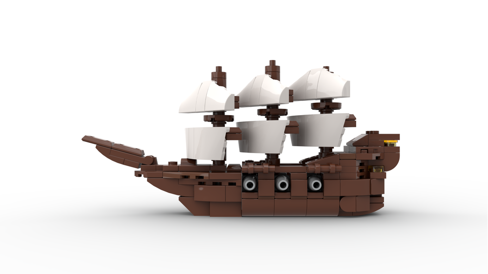 LEGO MOC Micro Pirate Ship by Blockwise | Rebrickable - Build with LEGO