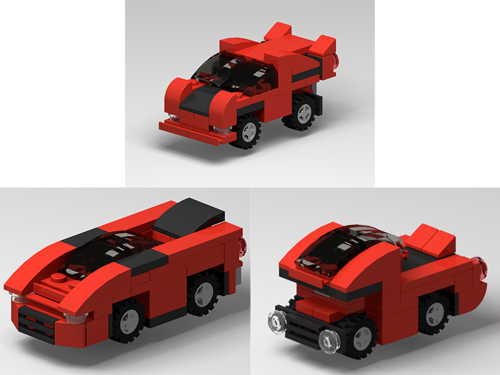 LEGO MOC Red 3 in 1 Vehicles #1 by Amphicar777 | Rebrickable - Build ...