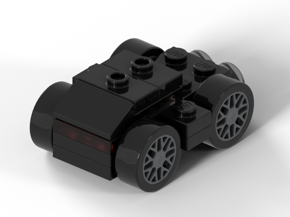 LEGO MOC Smallest drivable Family Car (black) with rubber tyres by ...