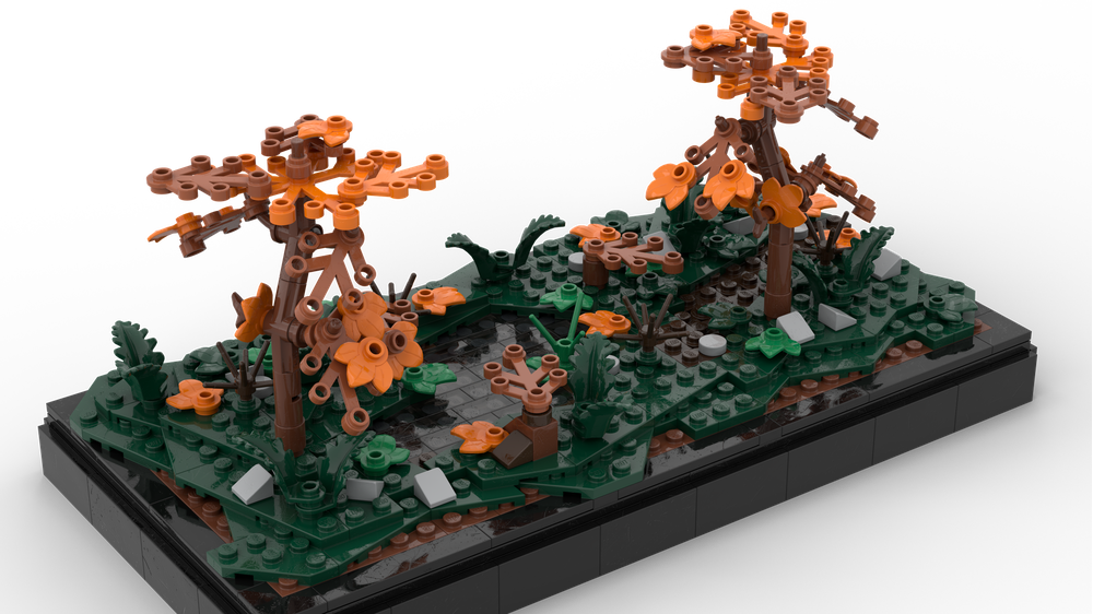 Lego Moc Forrest Scene For Minifigs By Xprogo Rebrickable Build