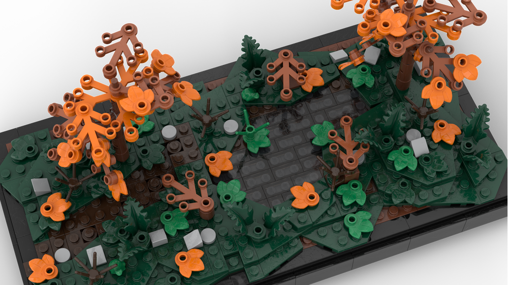 Lego Moc Forrest Scene For Minifigs By Xprogo Rebrickable Build
