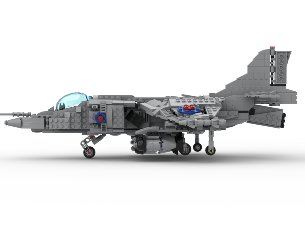 Lego Moc British Plane Harrier Gr3 Lego Minifigure Scale By Pabluas