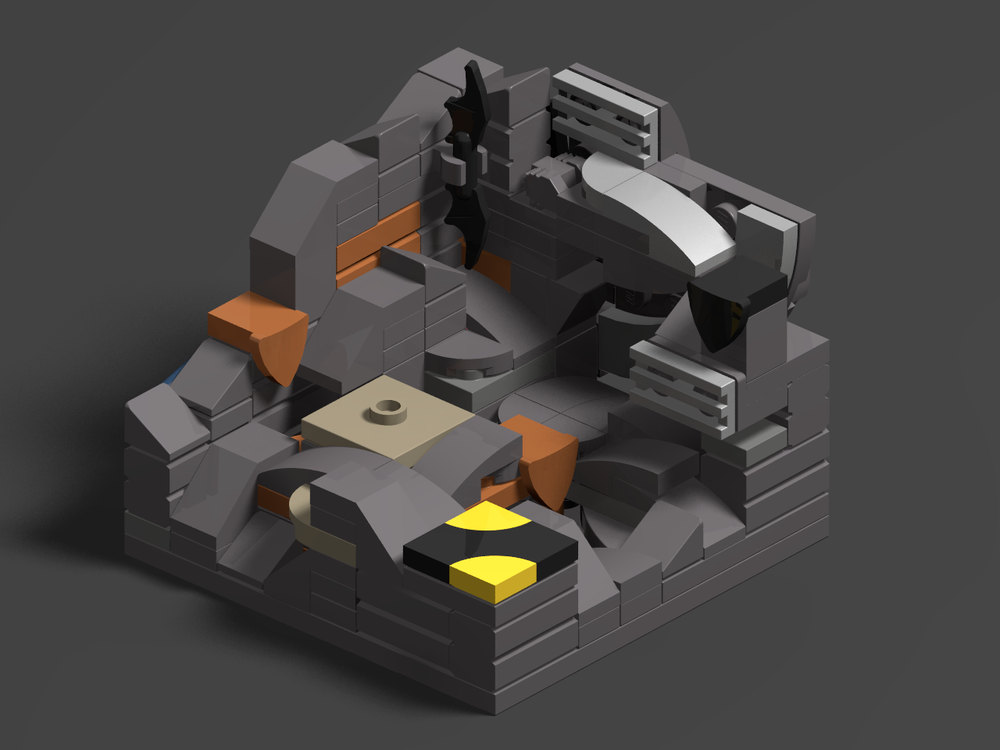 Lego Moc Batcave Minifig Display By Craftingbricks Rebrickable