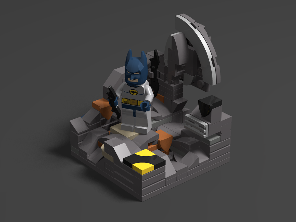 Lego Moc Batcave Minifig Display By Craftingbricks Rebrickable