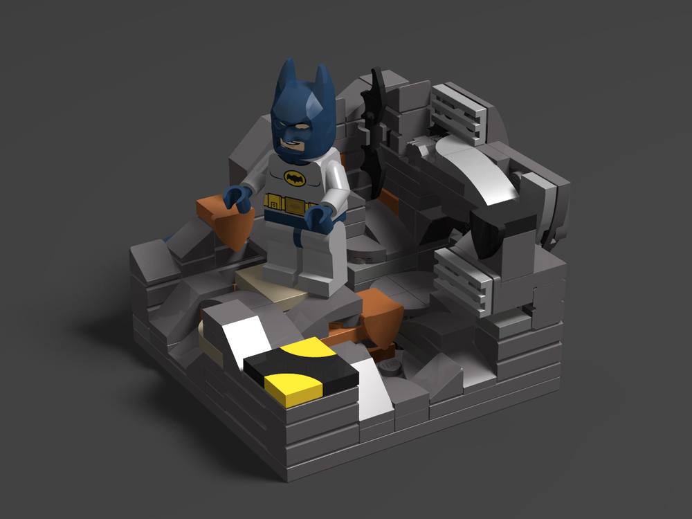 Lego Moc Batcave Minifig Display By Craftingbricks Rebrickable