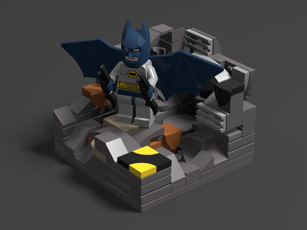 Lego Moc Batcave Minifig Display By Craftingbricks Rebrickable