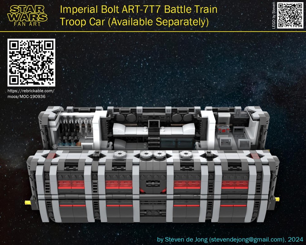 LEGO MOC Imperial Bolt ART-7T7 Battle Train (Minifig Scale, RC) by ...
