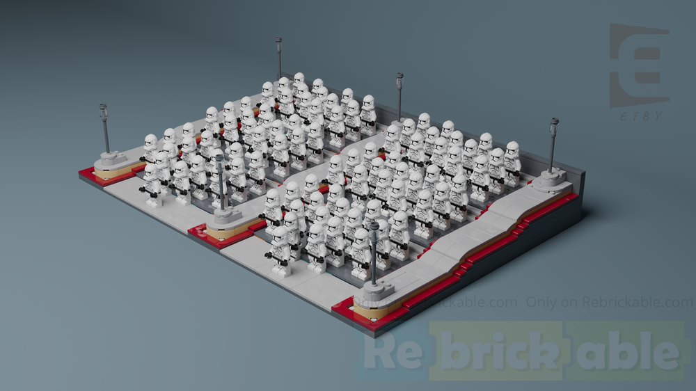 LEGO MOC Corsucant Grand Temple Steps - x90 Minifigure Display by ...