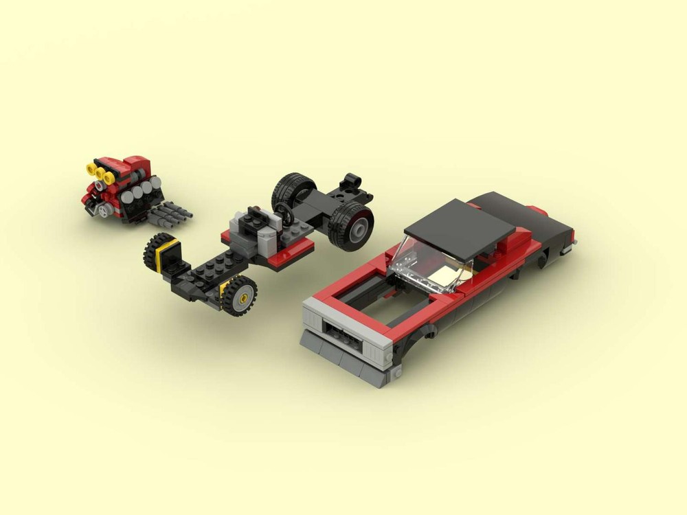 LEGO MOC 8 Wide Funny Car by Xxriot99xX | Rebrickable - Build with LEGO